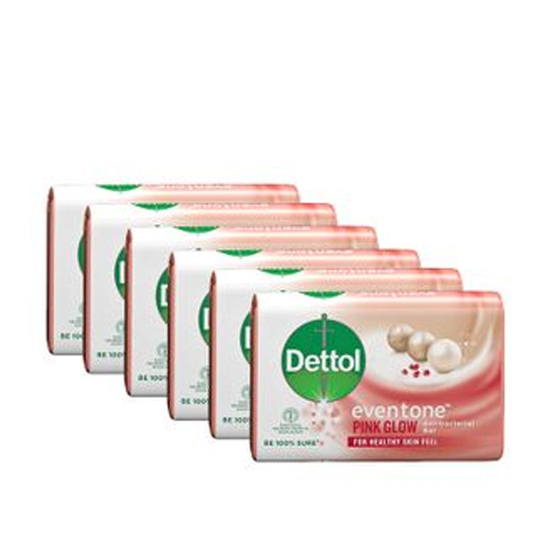 Dettol AntiBacterial Soap Even Tone Pink Glow 110 g (Pack of 6) - Fresh ...
