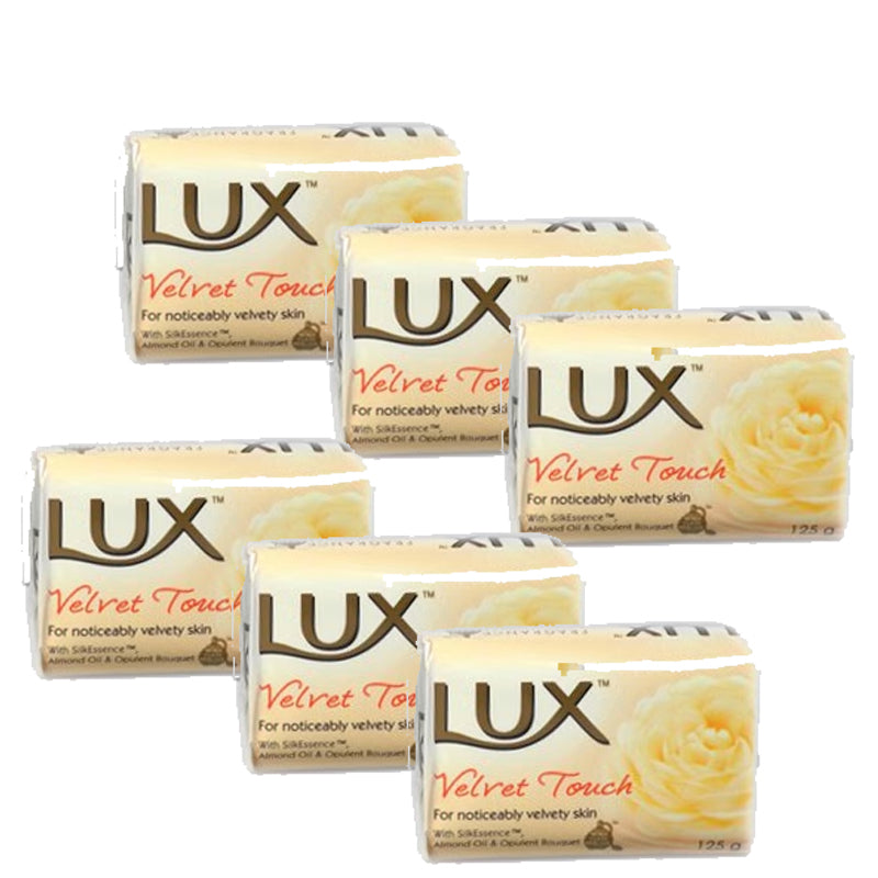 Lux Soap Velvet Touch 125 g (Pack of 6) - Fresh To Dommot