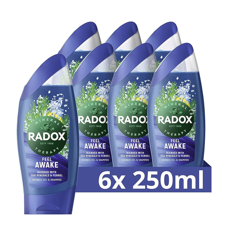 Radox Shower Gel Feel Awake (Carton) - 250ml x6 - Fresh To Dommot