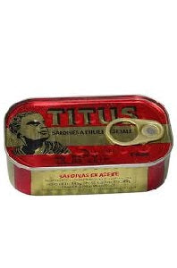 Titus Sardines (Carton) - 125 g - Fresh To Dommot