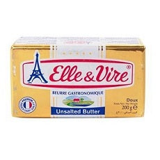 Elle & Vire Butter Unsalted 200 g - Fresh To Dommot