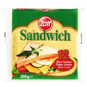 Zott Sandwich Cheese 200 g 12 Slices - Fresh To Dommot
